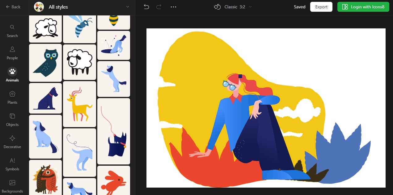 Vector Creator 一款免费的在线插画制作工具 - v1tx