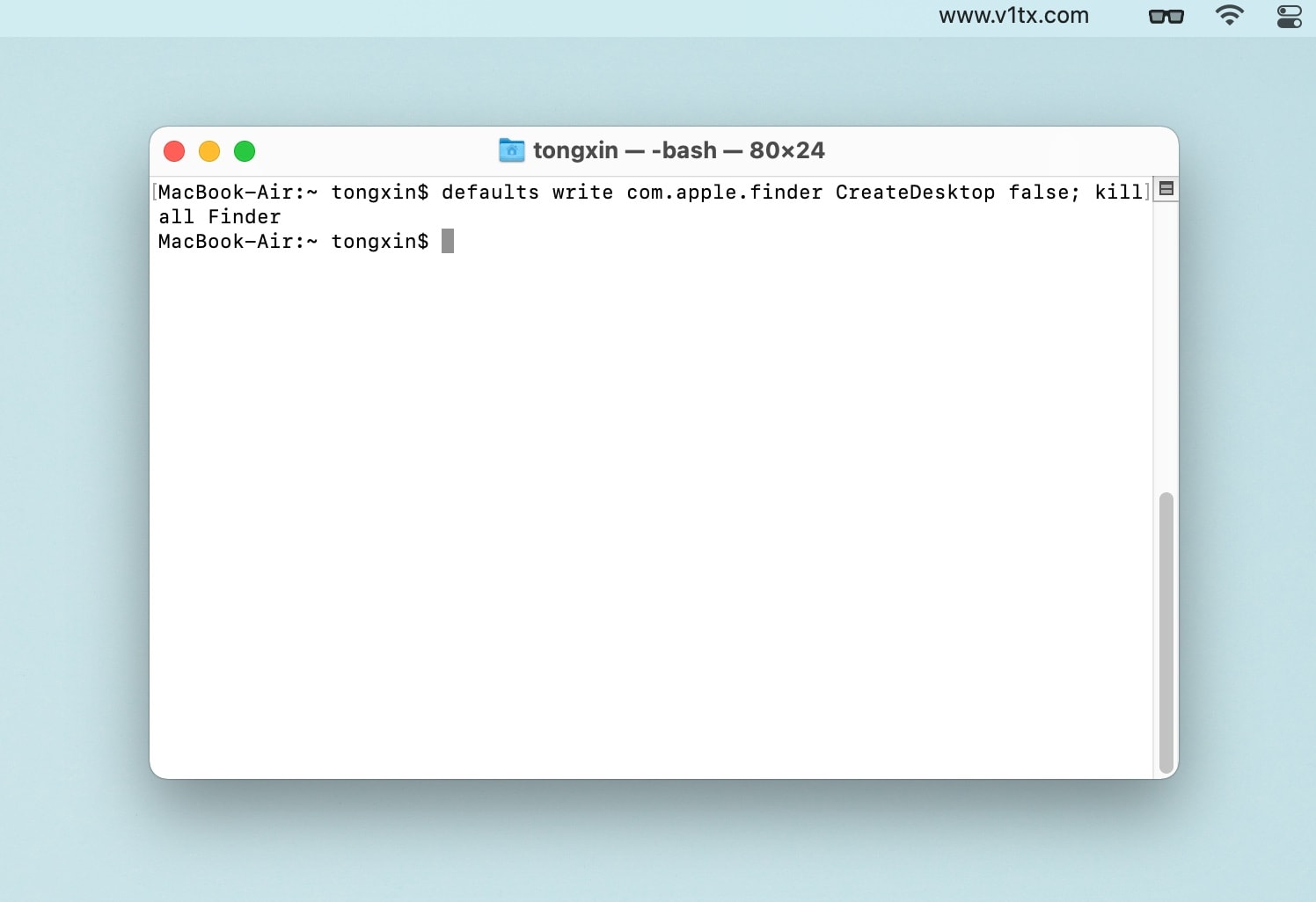 如何隐藏Mac桌面文件图标 - v1tx